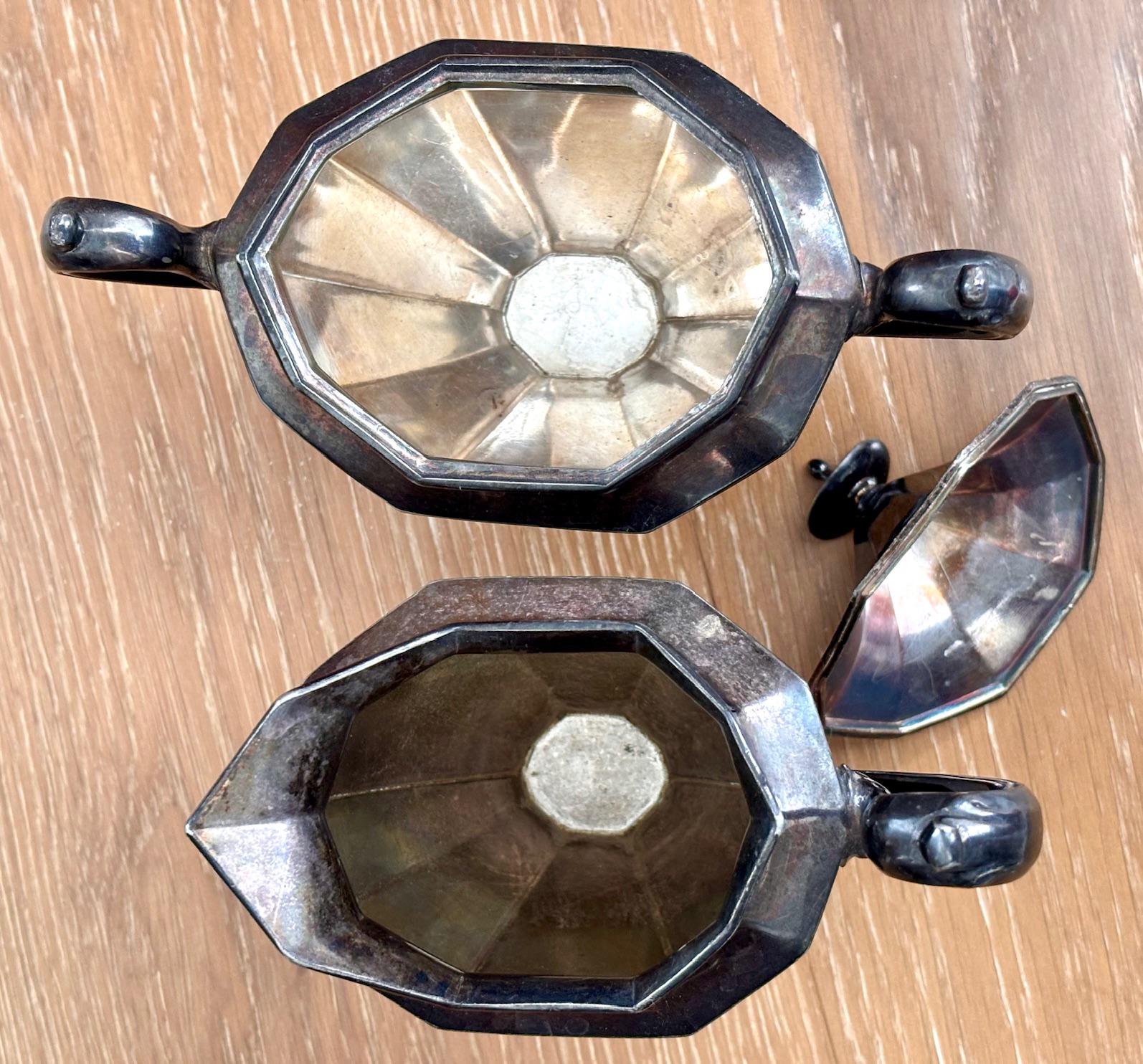 Reed & Barton Silverplate Sugar and Creamer, Embossed Monogram "g ...