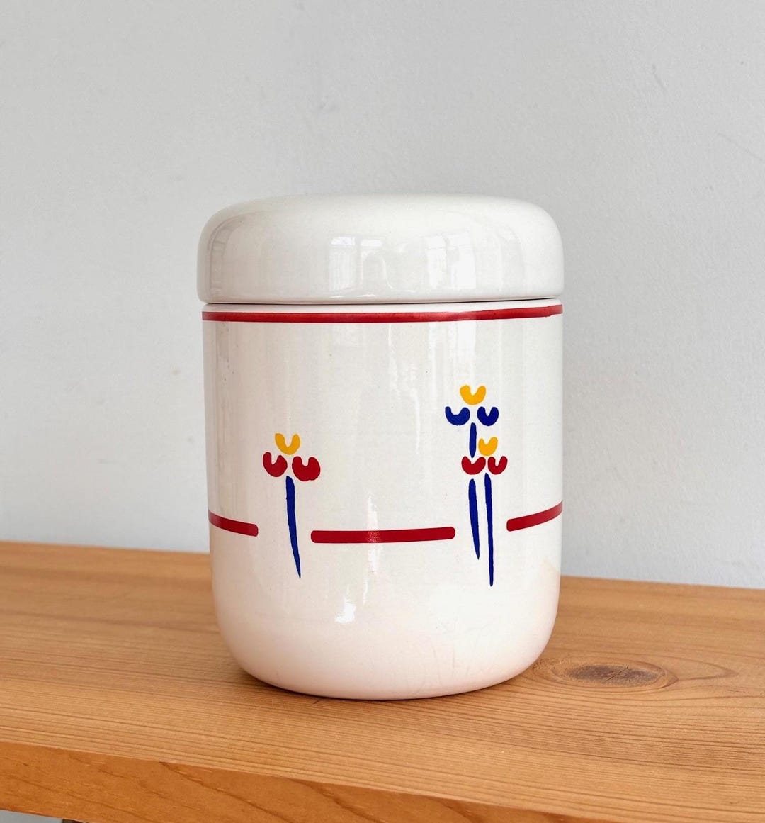 Riva Design Japan, "tulips" Coffee Canister, Red, Yellow and Blue ...