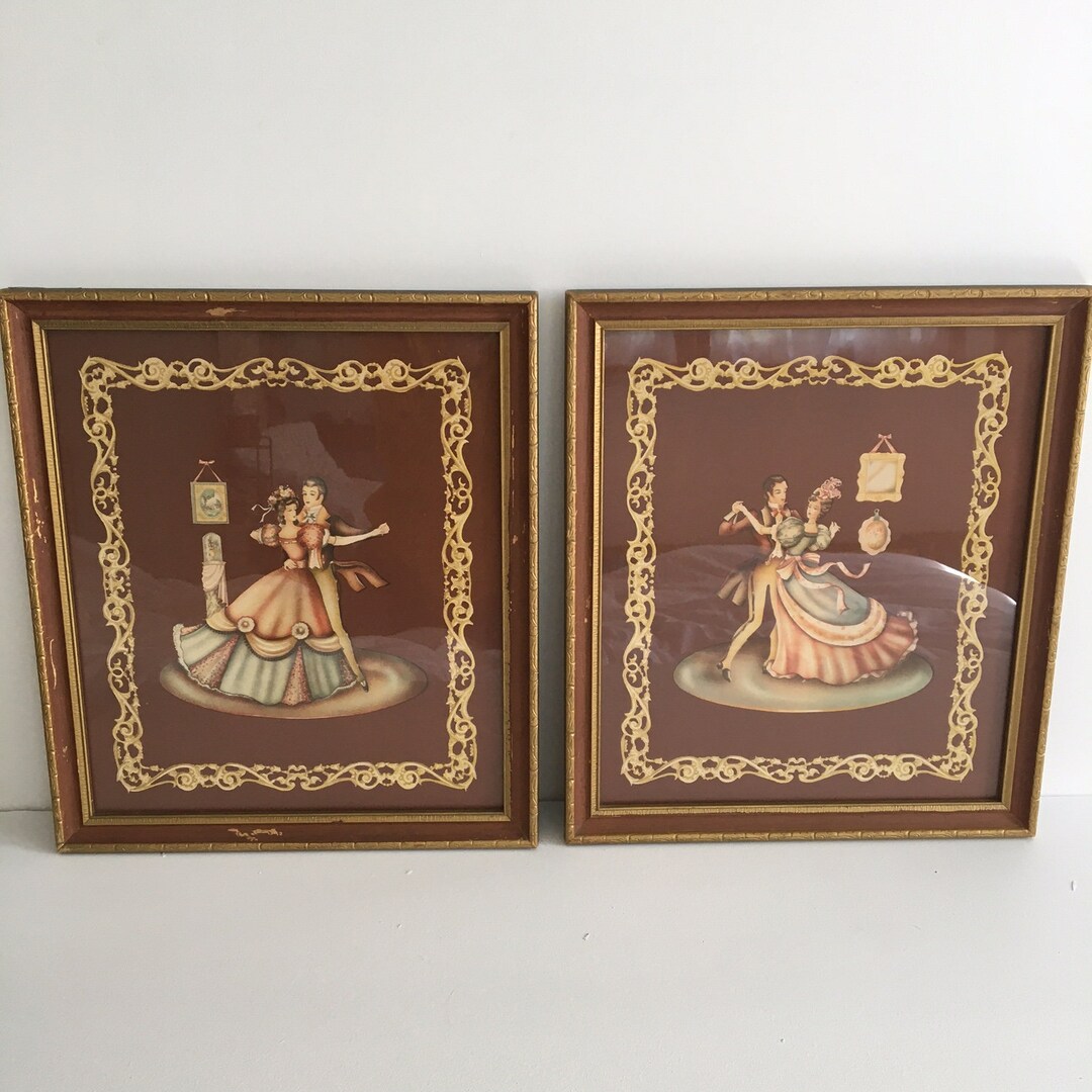 Donald Art Co. Framed Litho Prints, 14" X 16", Dancing Couples ...