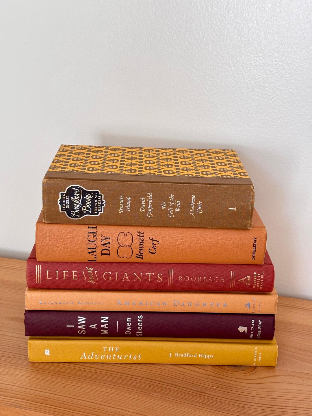 Fall Colors Book Stack, Decorative Book Bundle, Set of 6 Hardcovers ...