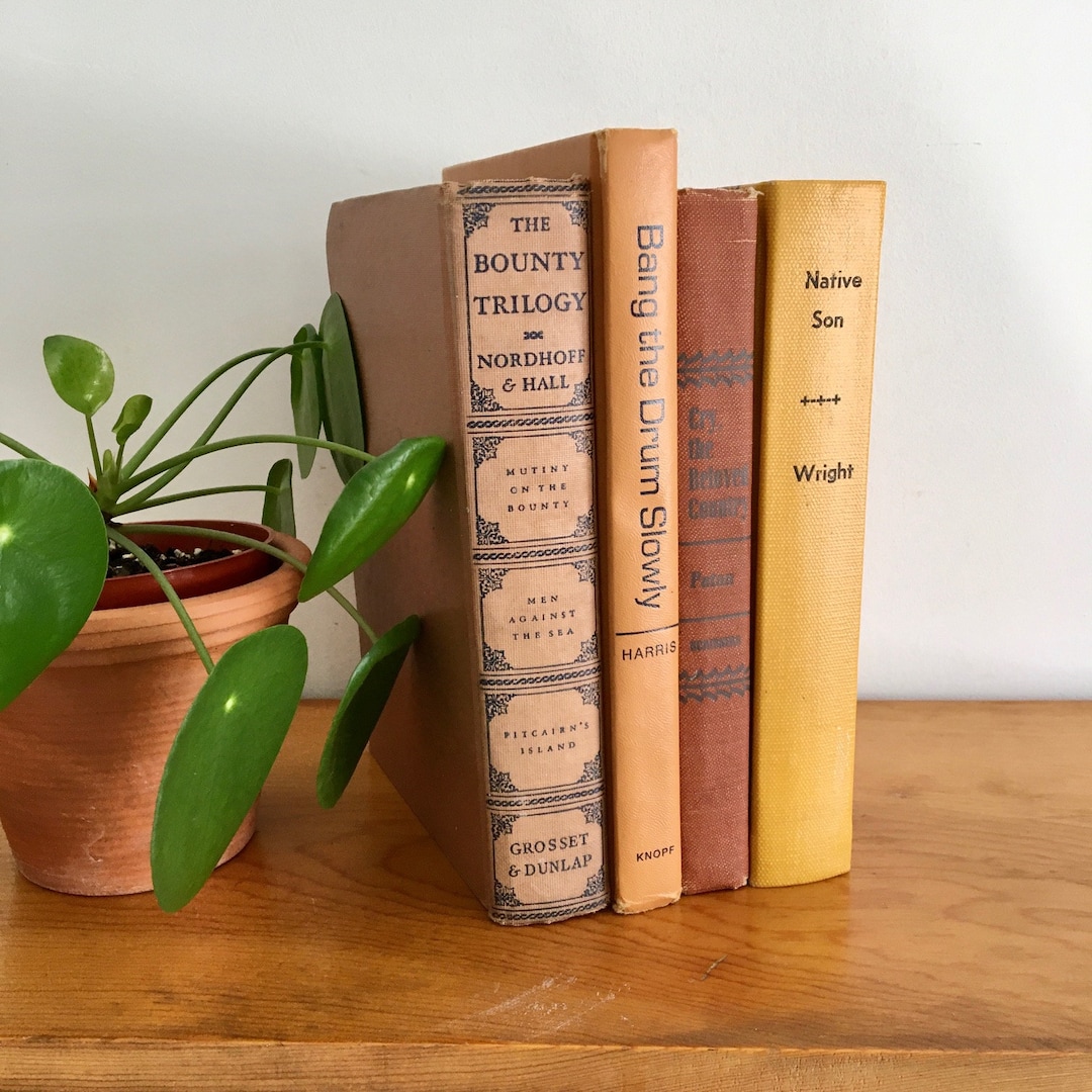 Vintage Book Stack, Old Books, Decorative Book Stack, Fall, Autumn ...