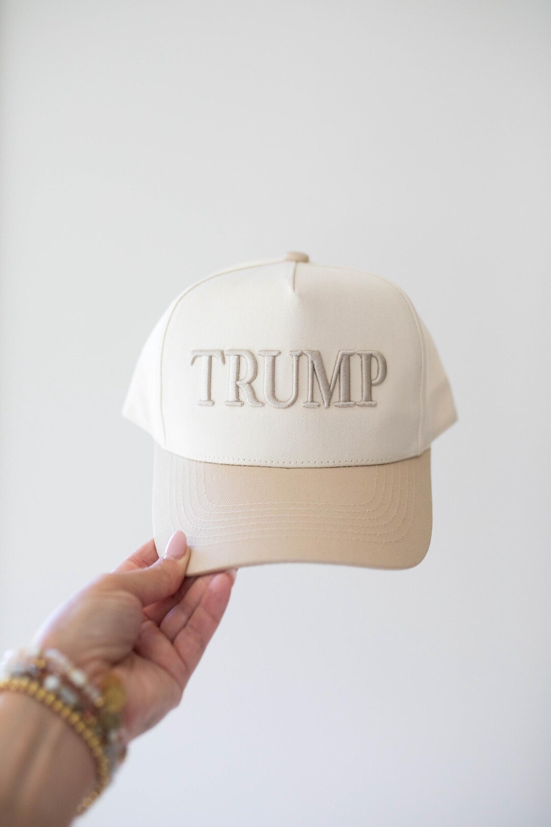 TRUMP Hat | Khaki & off White Unisex Cap | Adjustable | Republican Hat ...
