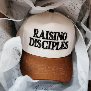 Raising Disciples Hat Brown & Black | Adjustable | Christian Hat ...