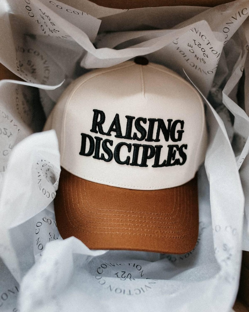 Raising Disciples Hat Brown & Black | Adjustable | Christian Hat ...