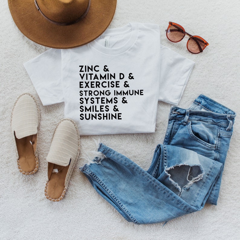 Zinc Vitamin D Exercise Strong Immune Systems Smiles - Etsy
