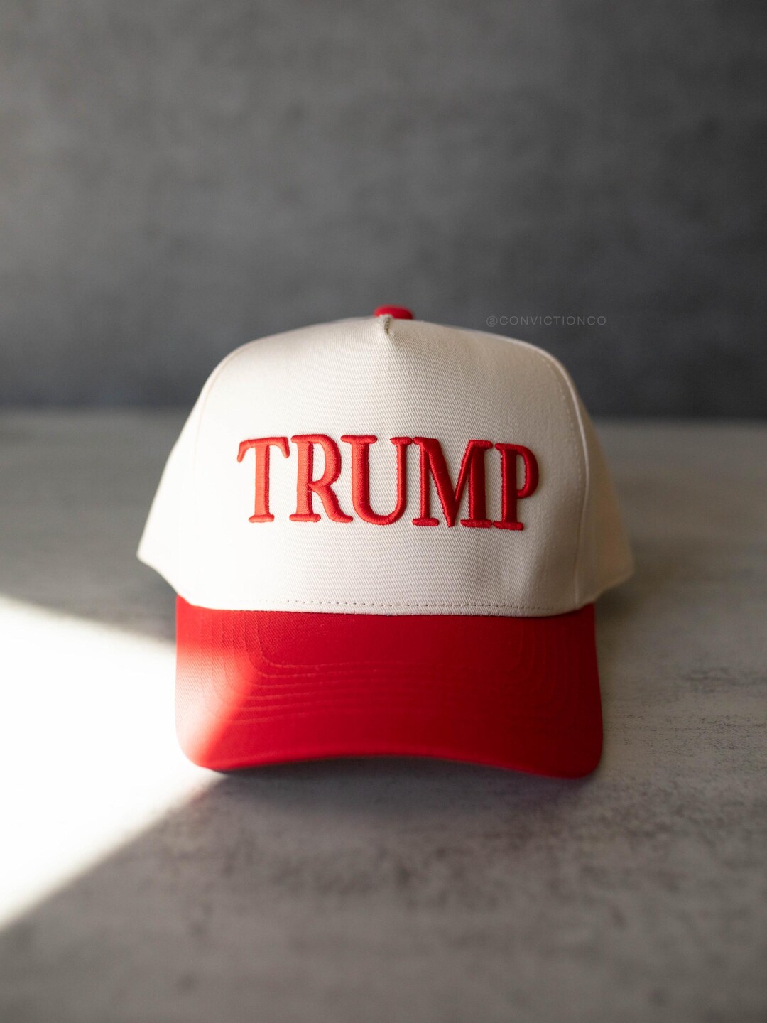 TRUMP Hat | Red & off White Unisex Cap | Adjustable | Republican Hat ...