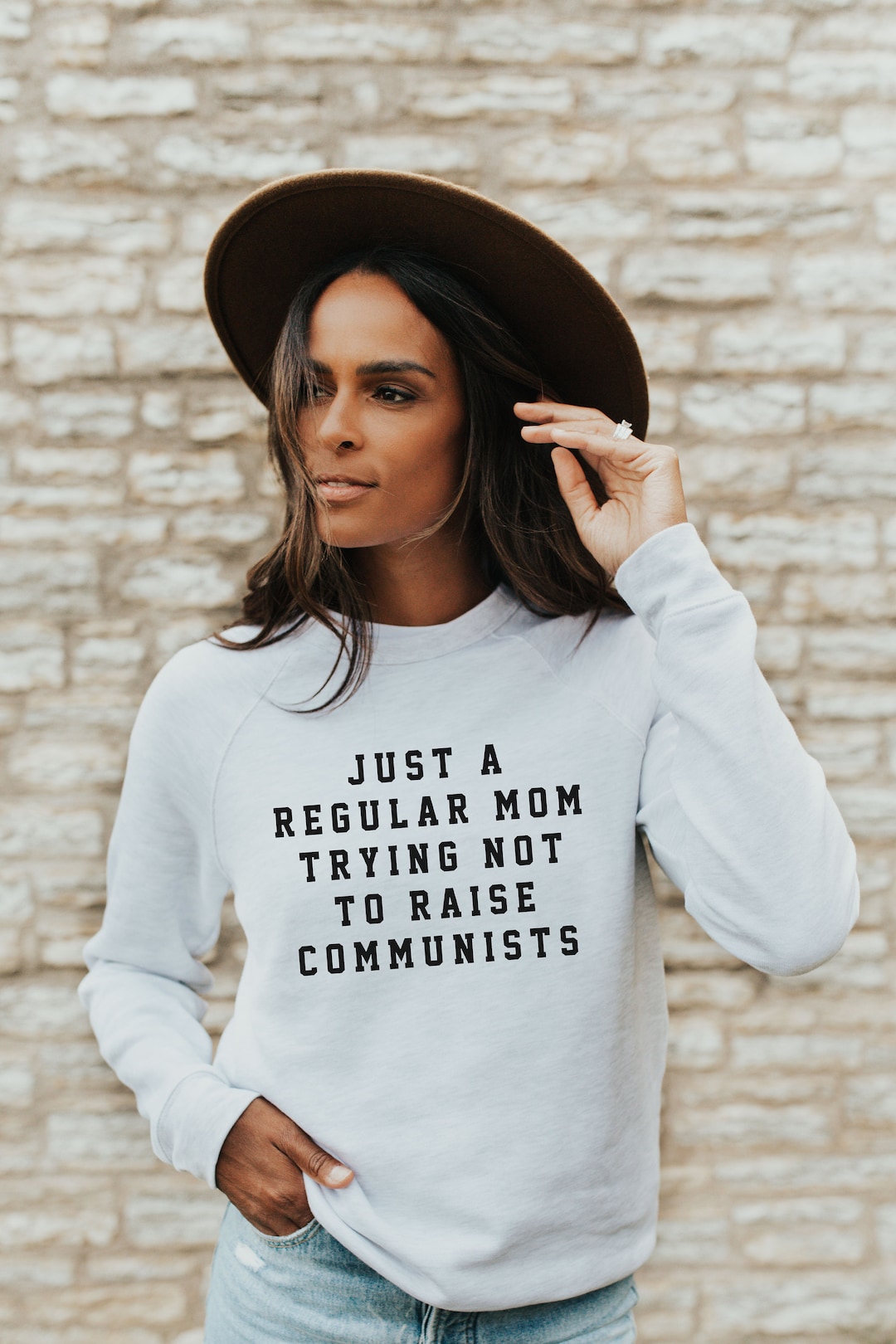 Just a Regular Mom Trying Not to Raise Communists Sweatshirt | Unisex ...