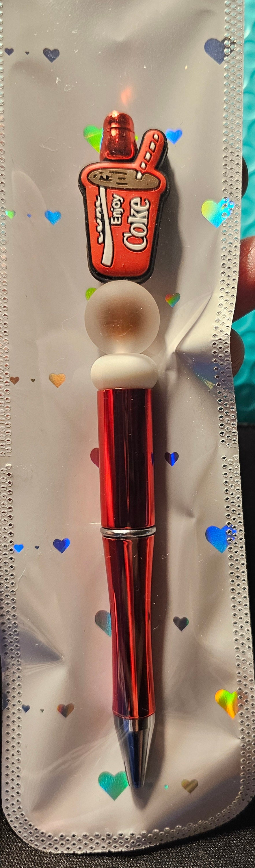Coke Cola Shiny Red Pen Black Ink New - Etsy