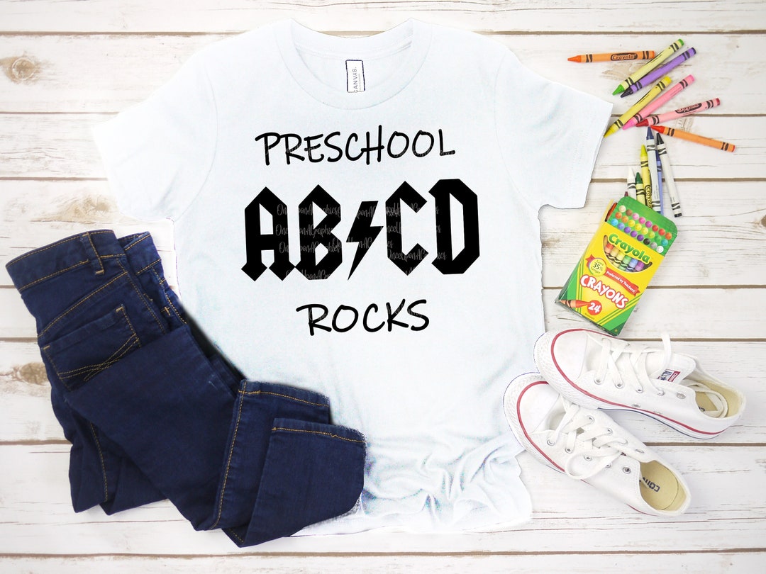 Preschool Rocks, Preschool Svg, Back to School Shirt, Rock and Roll ...