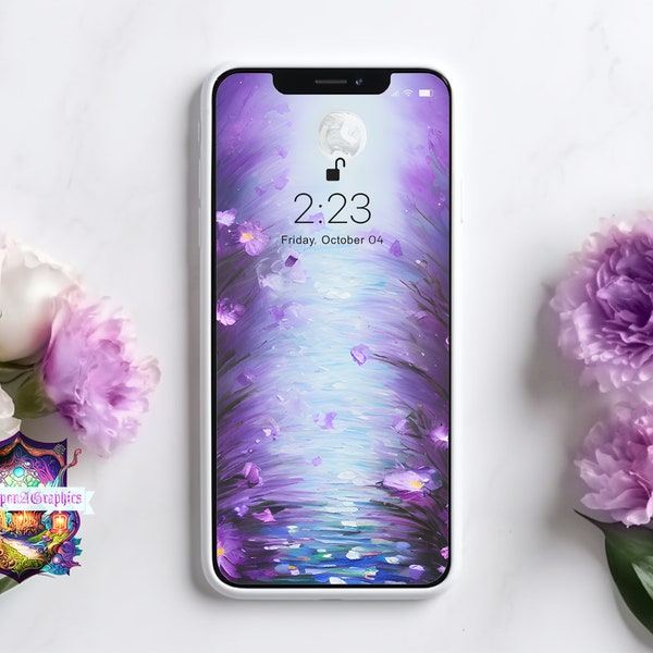 Purple Wallpaper Lock Screen - Etsy