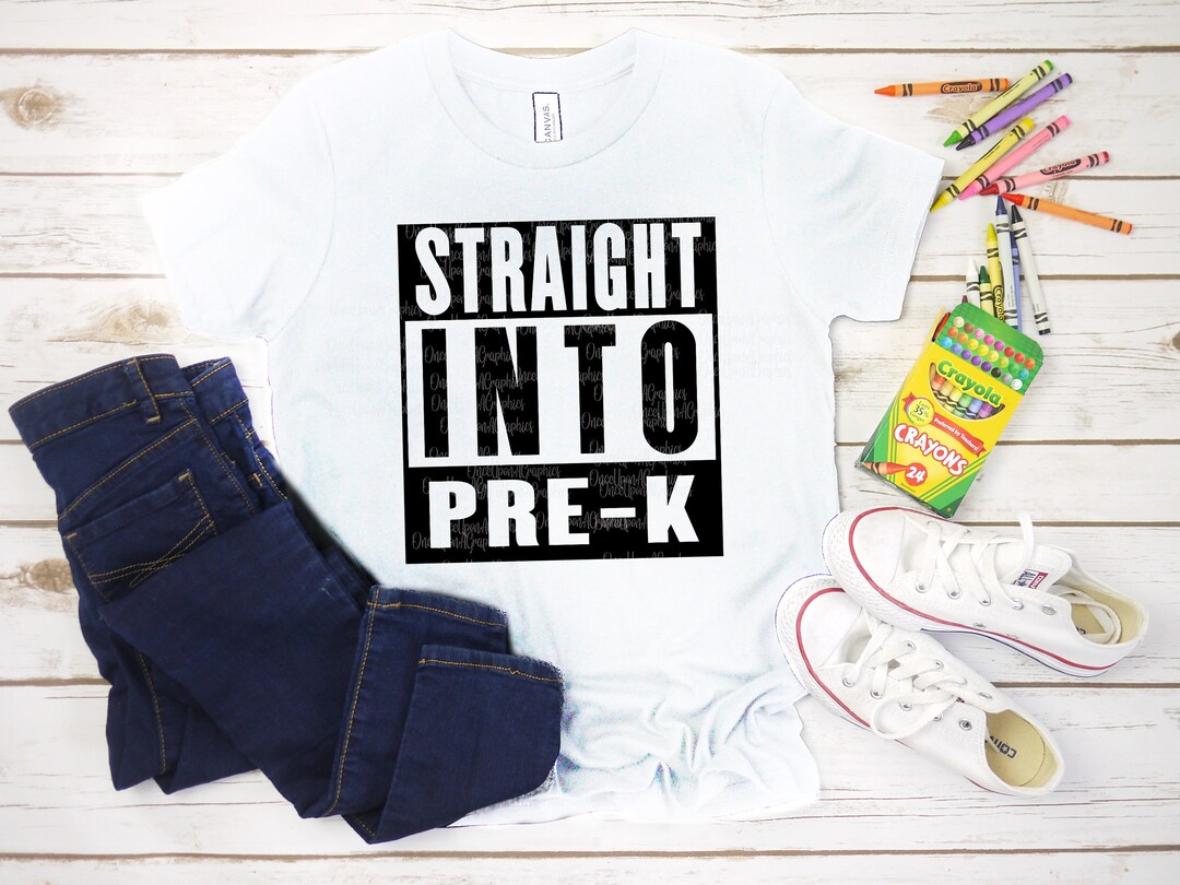 Straight Into Pre-k SVG: Back to School Shirt Design (digital Download ...