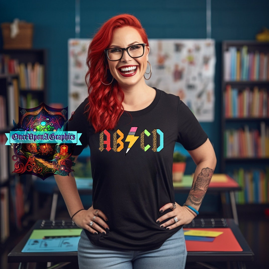 ABCD Teacher Shirt, ABCD Teacher Png, Rock and Roll Teacher T Shirt ...