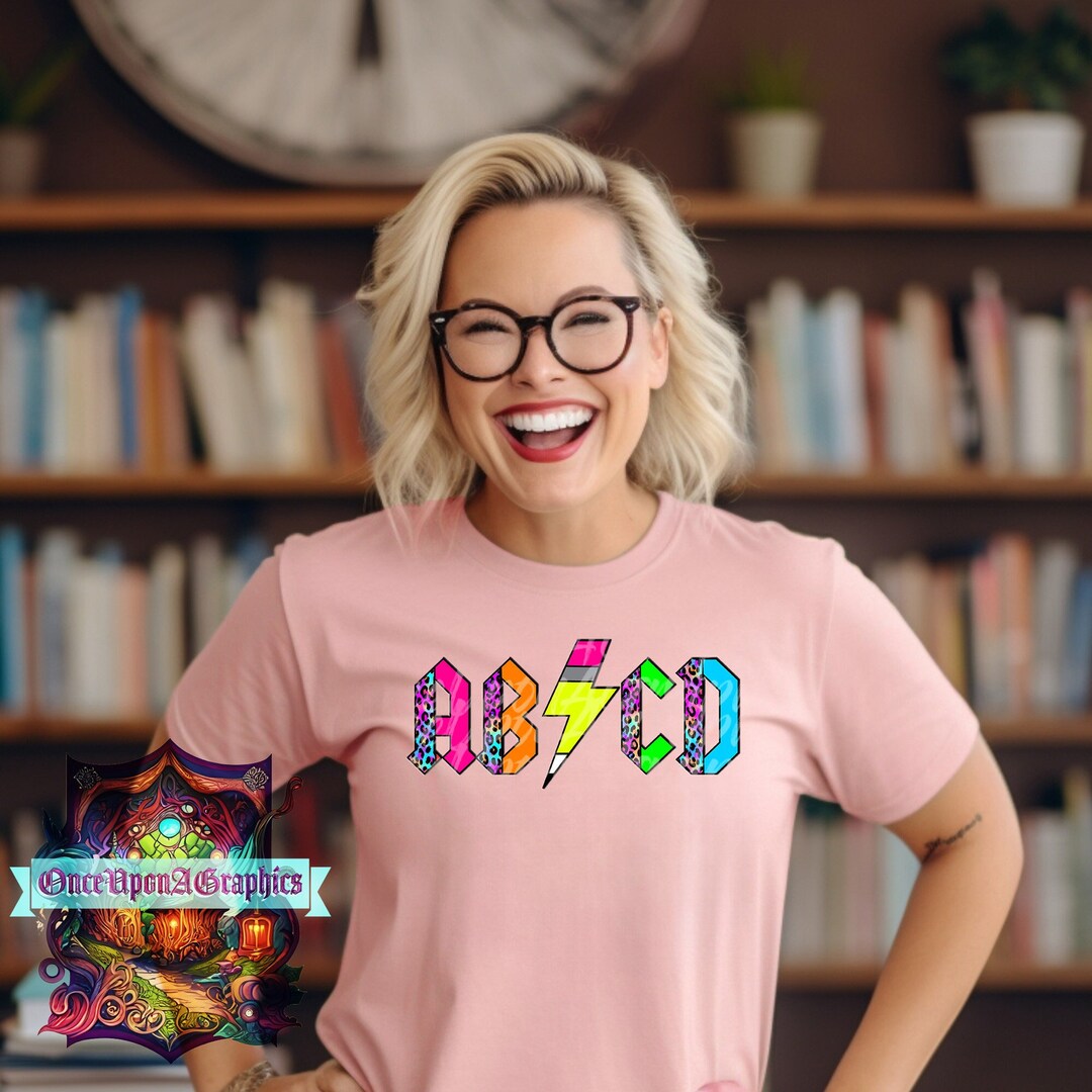 ABCD Teacher Shirt, ABCD Teacher Png, Rock and Roll Teacher T Shirt ...