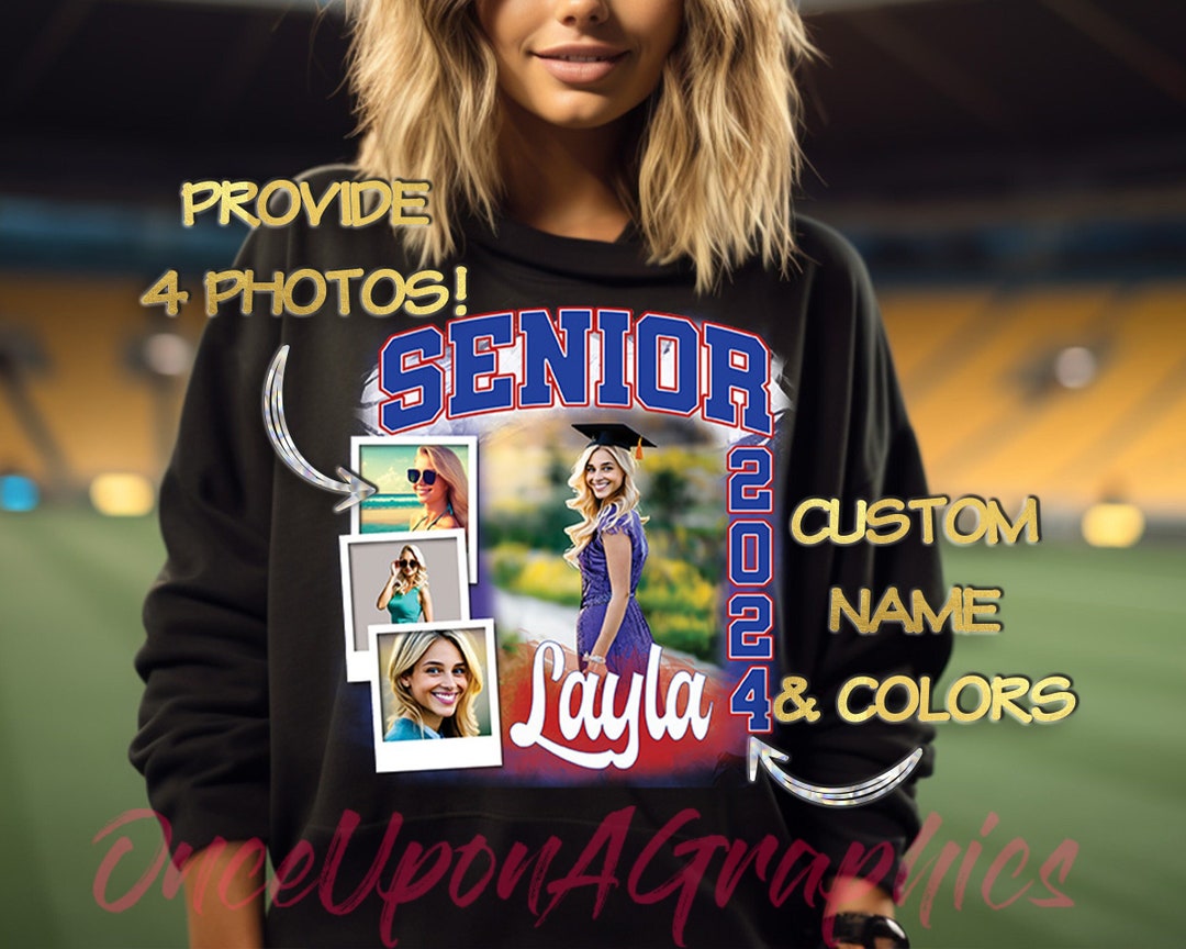 Custom Senior Shirt, Personalized Senior Photo PNG for Shirt, Customize ...