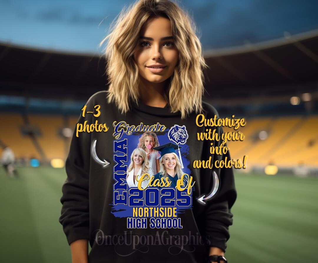 Custom Graduate Photo Shirt PNG: Personalized Senior Class Design ...