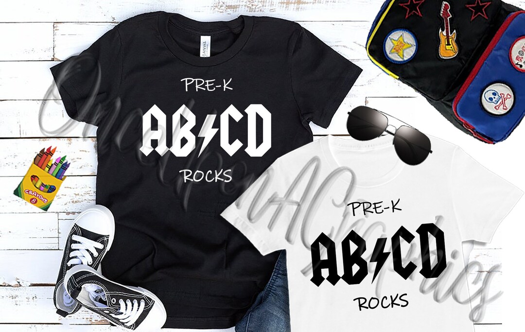 Pre-k Rocks, Pre-k Svg, Back to School Shirt, Rock and Roll Kids T ...