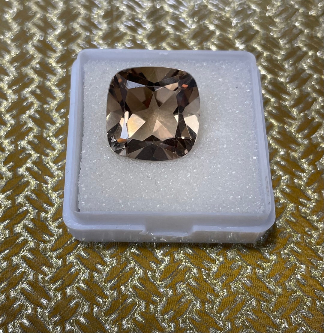 Large Imperial Topaz, Square Cut, Champagne, Brazil Jewelry for Women ...