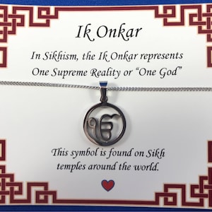 Ik Onkar Necklace for Women, Ek Onkar Necklace, Dainty Ik Onkar Pendant ...