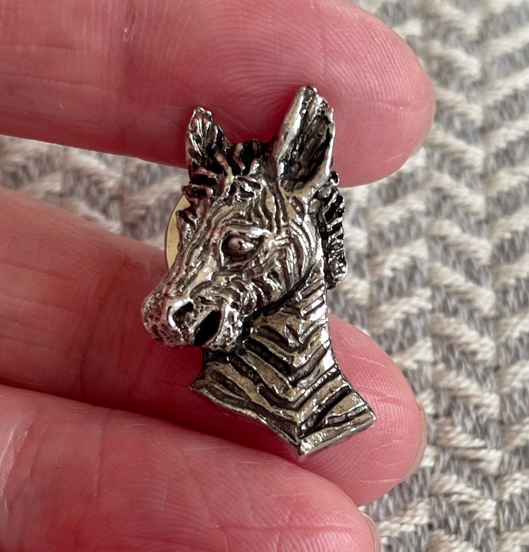 Zebra Pin, Zebra Lapel Pin, Vintage Pin, Vintage Animal Broach, African ...