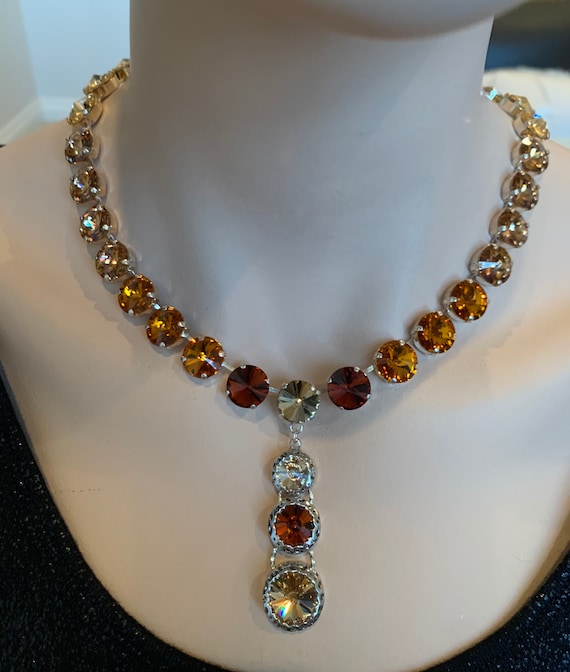 Etsy swarovski crystal necklace store