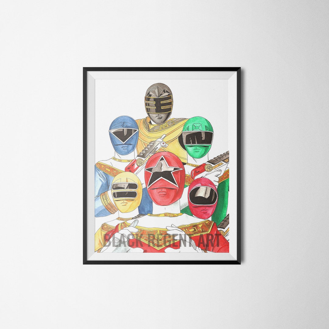 Zeo Rangers Watercolor Art Print - Etsy