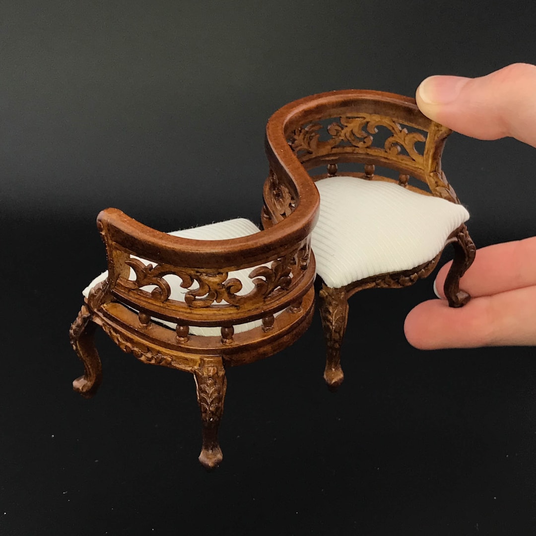 Victorian Tête-à-tête Bench Conversation Courting Bench, Kissing Bench ...