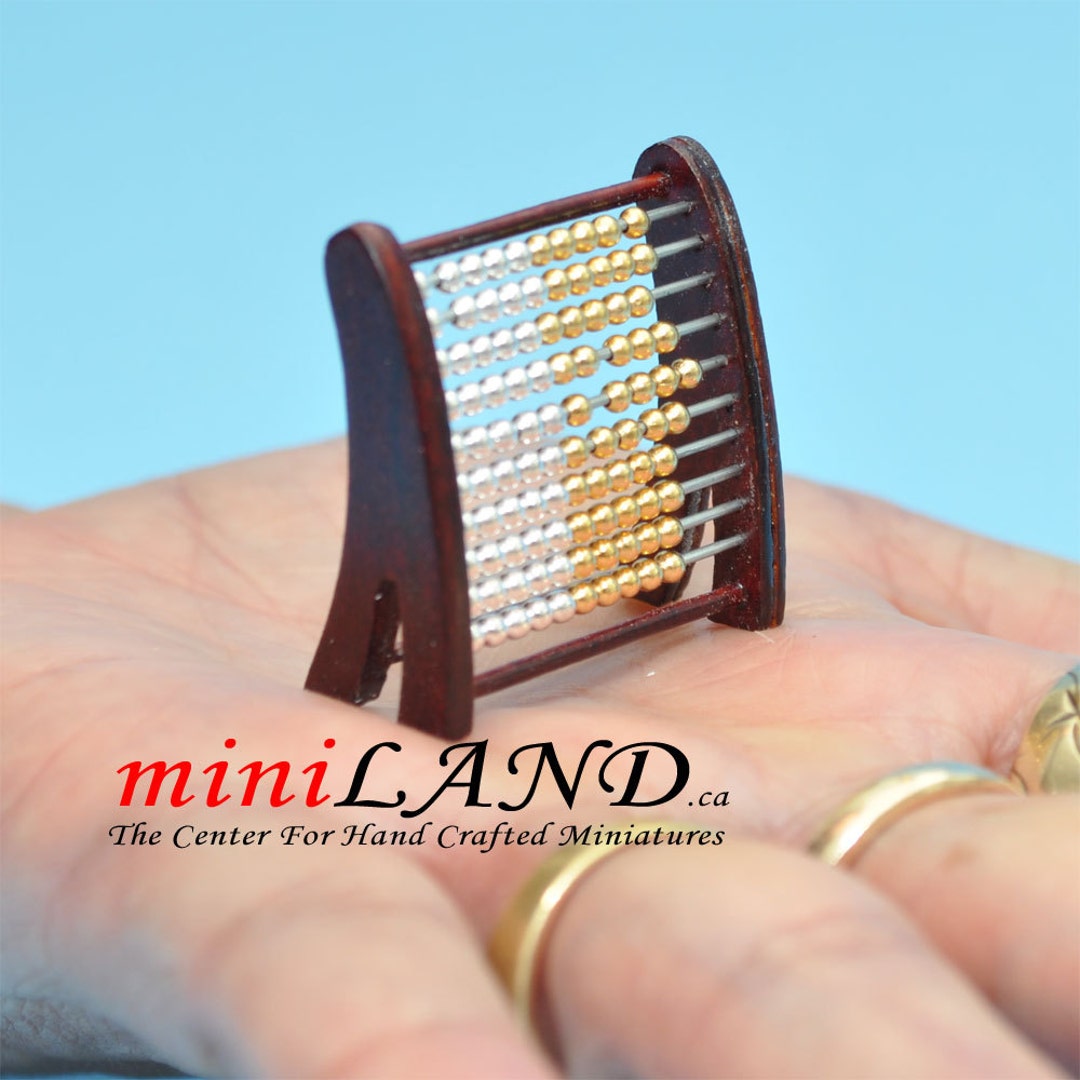 Quality Abacus Dollhouse Miniature 1:12 Scale School Desk Child Room ...