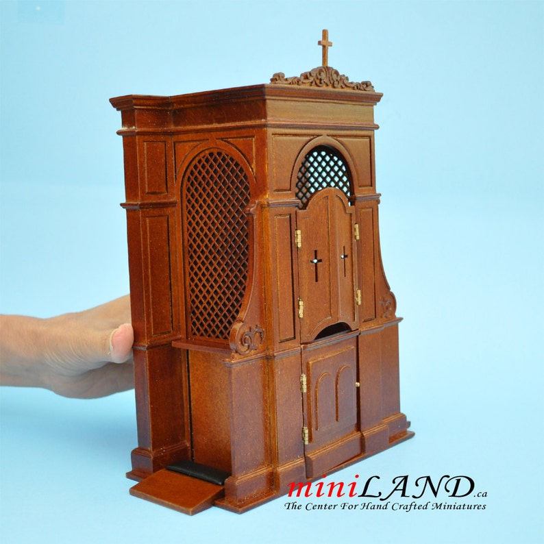 A Confessional Box Booth Miniature Dollhouse Church 1:12 Scale -top ...