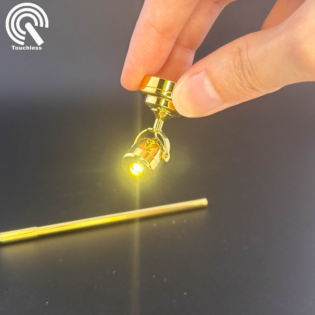 Miniature Spotlight Stage Touchless Operation With Wand 1:12 Scale Lamp ...