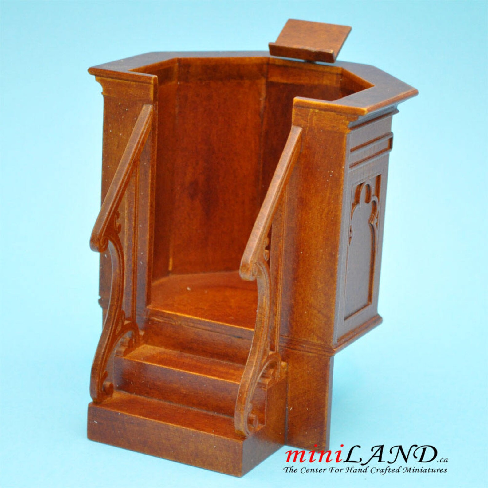 Pulpit for a Church or Court Walnut High Quality for Dollhouse ...