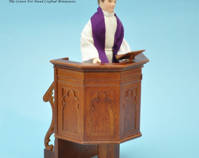 Pulpit for a Church or Court Walnut High Quality for Dollhouse - Etsy