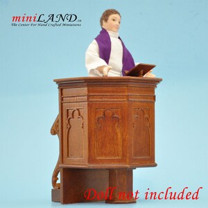Pulpit for a Church or Court Walnut High Quality for Dollhouse ...