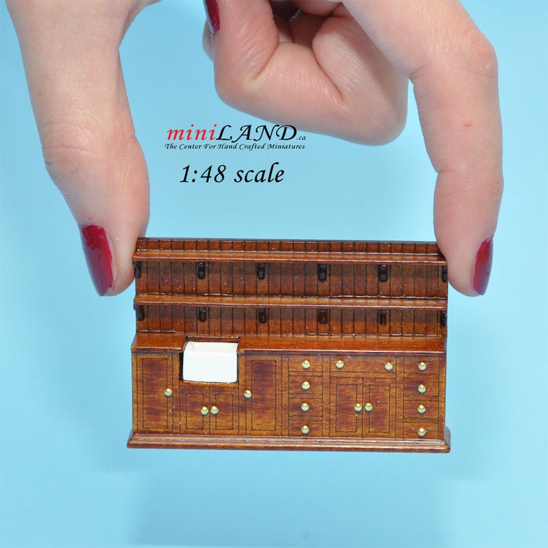 1:48 1/4 Quarter Scale Kitchen Unit W/ Shelves Sink - Etsy