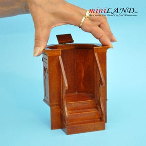 Pulpit for a Church or Court Walnut High Quality for Dollhouse ...