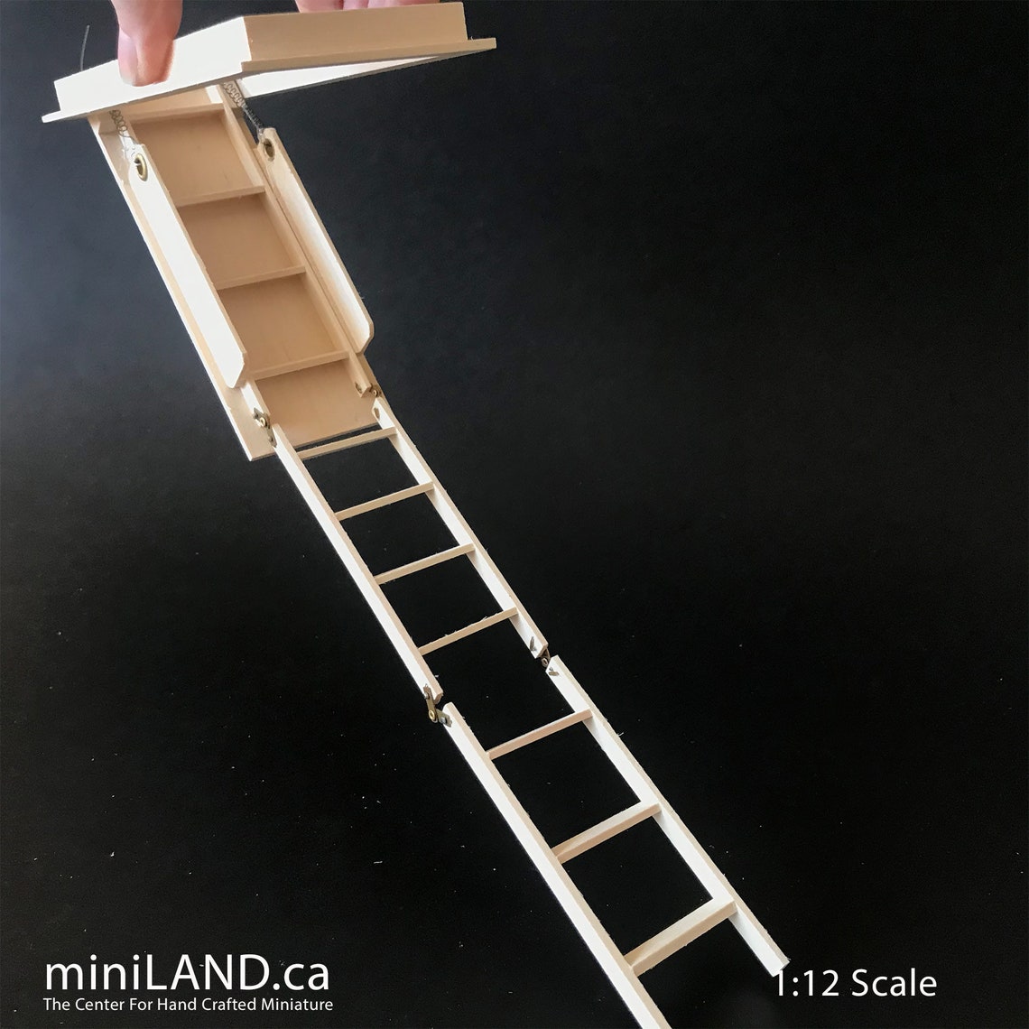 Attic Folding Ladder Stairs Dollhouse Miniatures for - Etsy