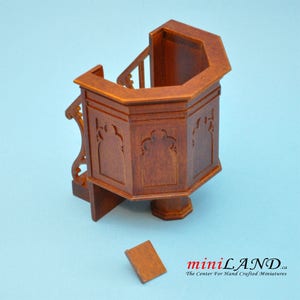 Pulpit for a Church or Court Walnut High Quality for Dollhouse ...