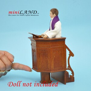 Pulpit for a Church or Court Walnut High Quality for Dollhouse ...