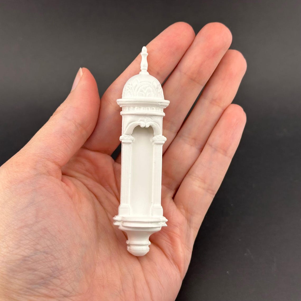 Small Victorian WHITE Carved Wall Niche for Dollhouse Miniatures 1:12 ...