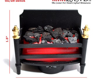 Dollhouse Miniature Fire Battery Operated, Mini Fire, Miniature ...