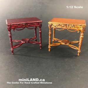 Victorian Ornate Side Table for Dollhouse Miniature 1:12 WN or MH Color ...
