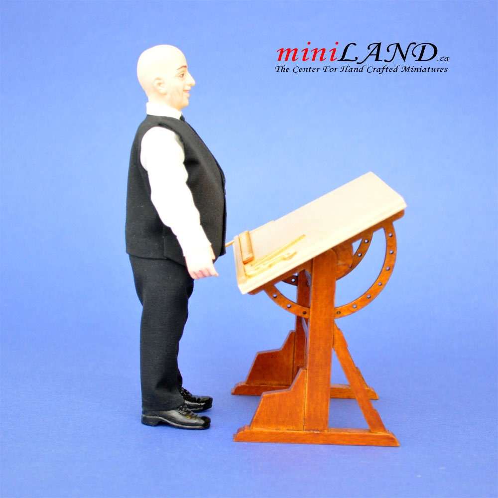 Architect's Wooden Drafting Drawing Table With Rulers 1:12 - Etsy Australia