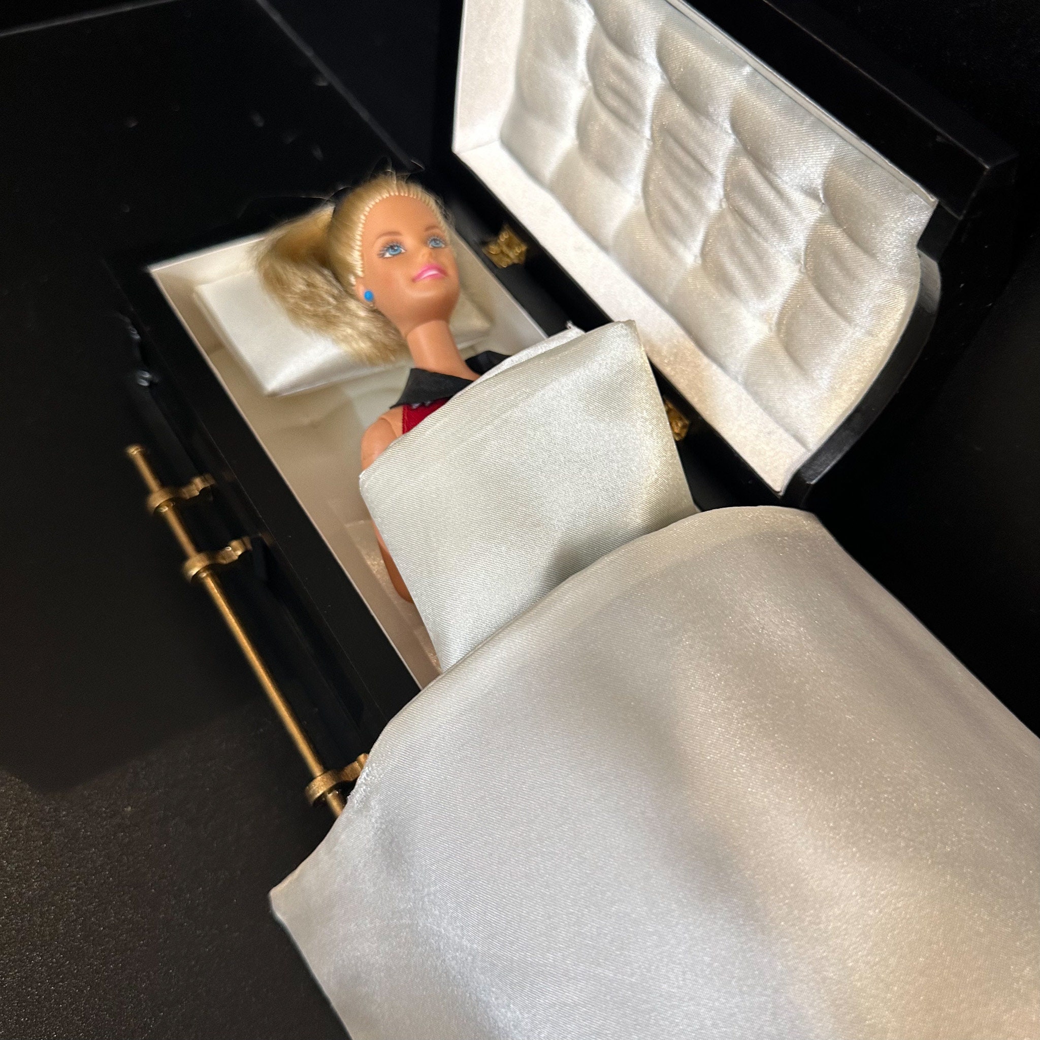 1:6 Scale Wooden Miniature Coffin Casket BLACK Color for 1/6 - Etsy UK