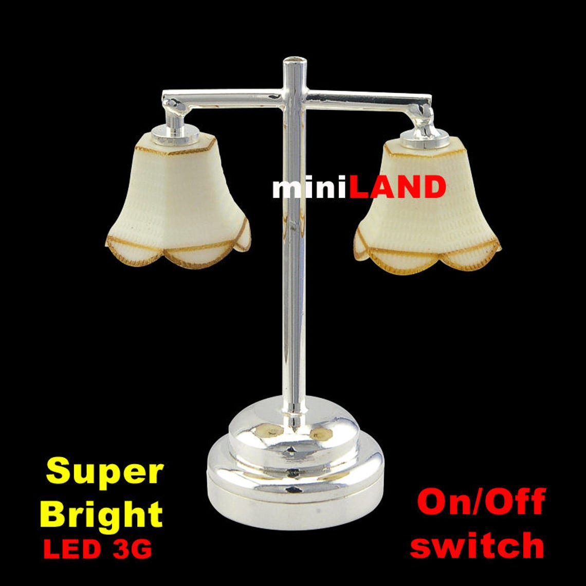 Silver Modern Table Lamp LED Super Bright With On/off Switch - Etsy