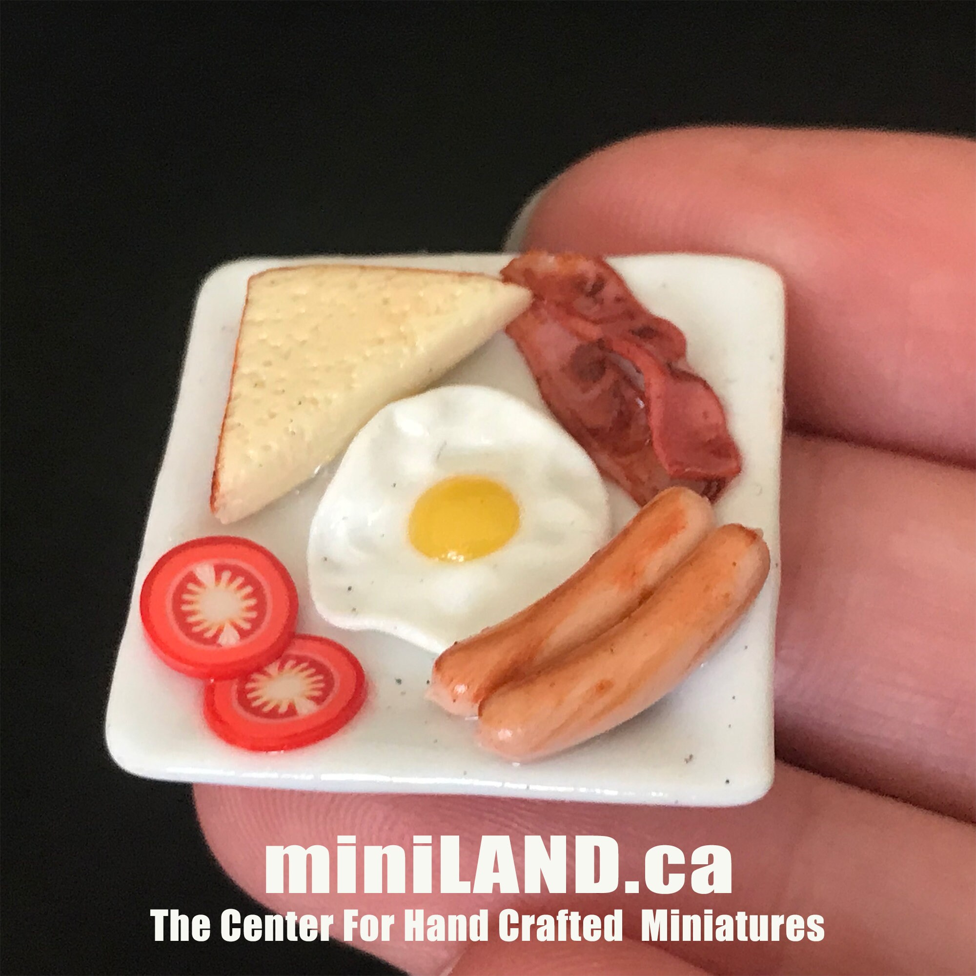 Handmade Full English Breakfast Plate Bacon Sausage Bread Sandwich ...