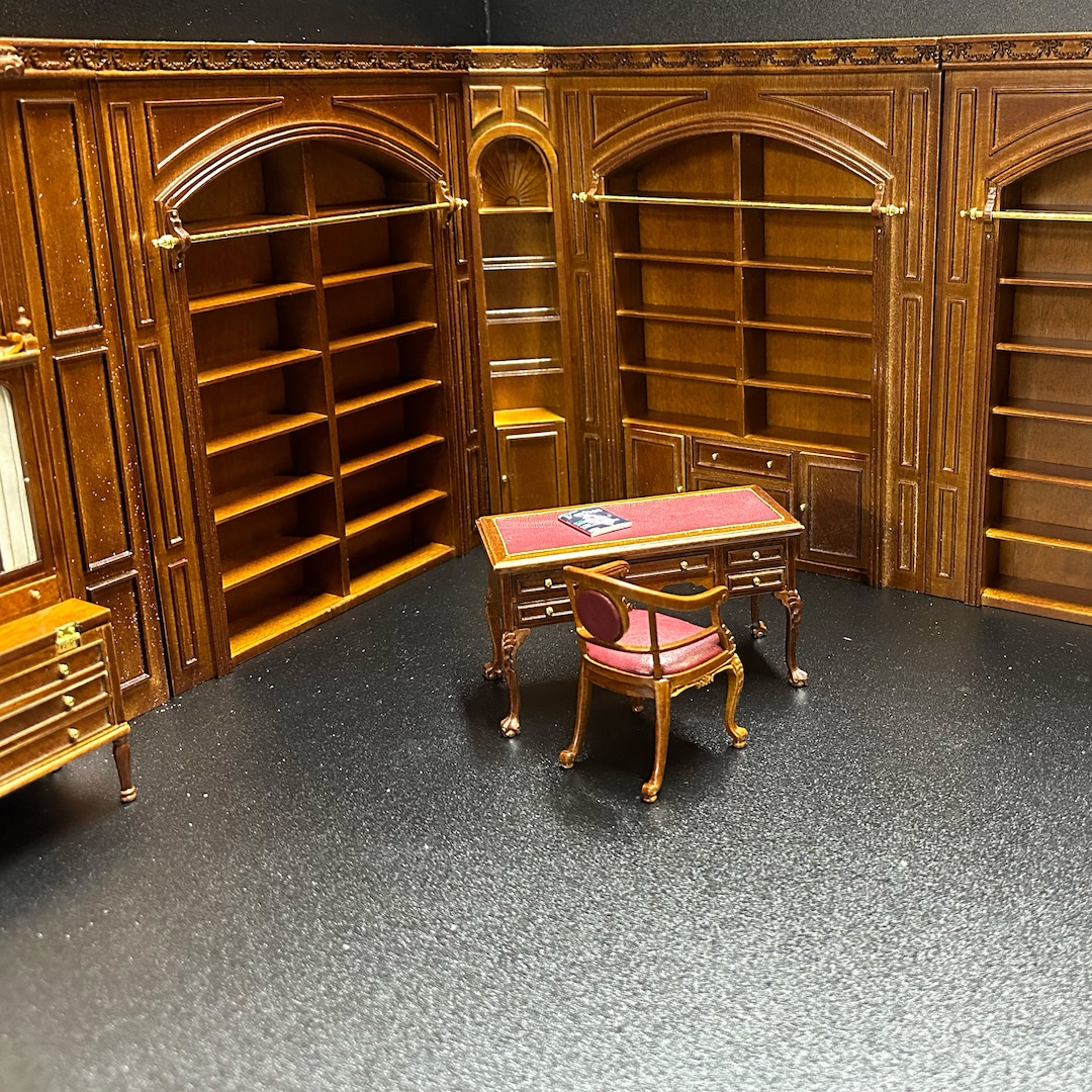 MANOR PANEL Shelves Shelving Unit or Ladder Library Wall Panel WALNUT 1 ...