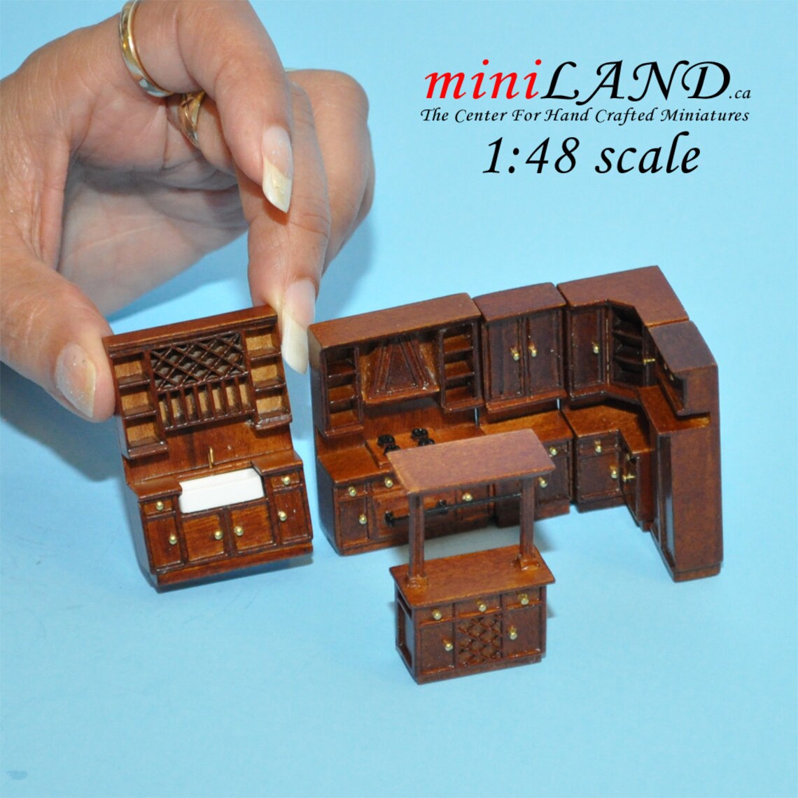 1:48 1/4 Quarter Scale Kitchen Set 6pcs Wood - Etsy