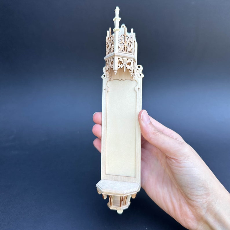 A Niche for a Statue Unpainted Unfinish Wooden Gothic 1:12 Dollhouse ...