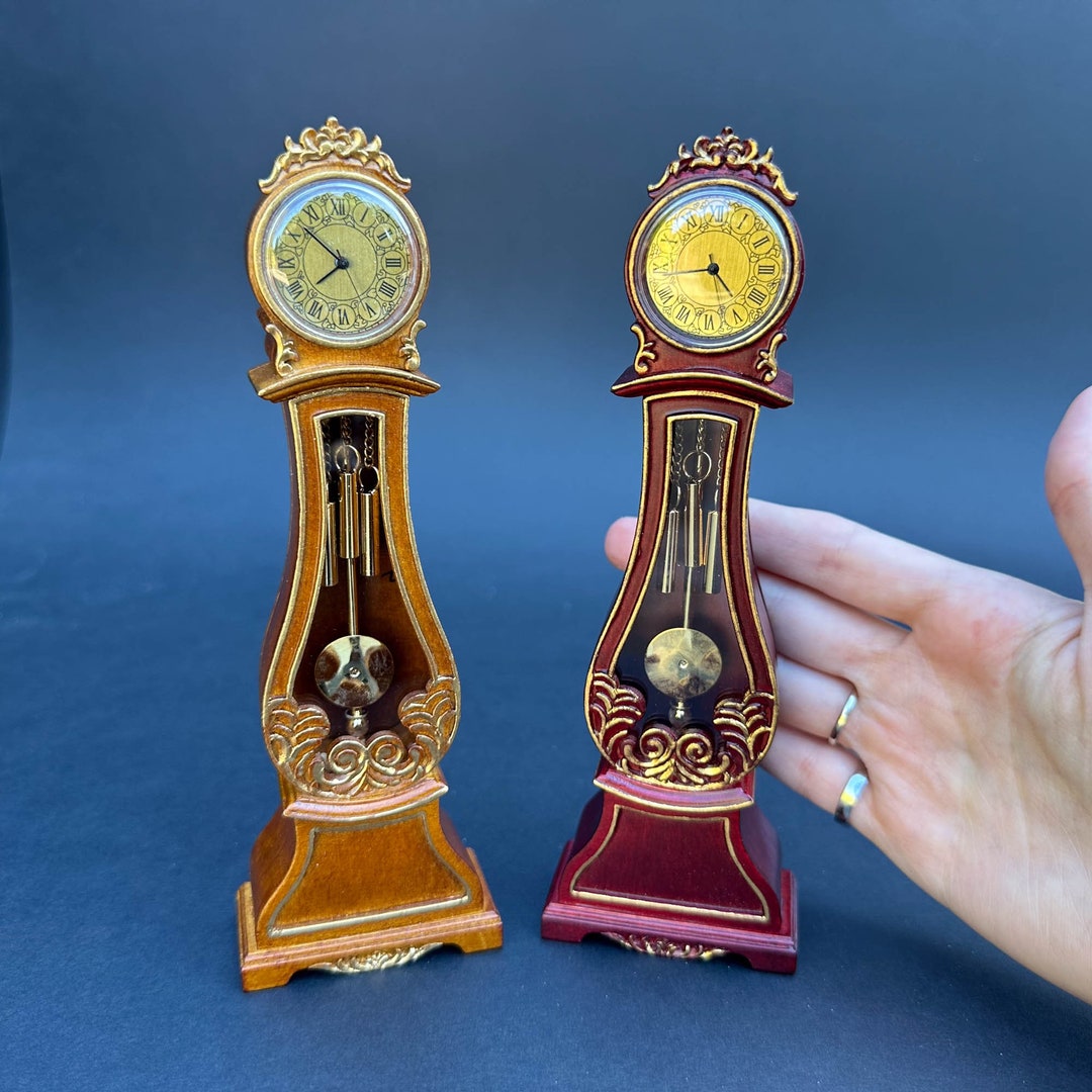 Working Dollhouse Miniature Grandfather Clock Handcrafted 1:12 Scale - Etsy