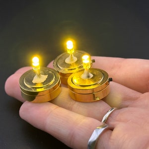 3PCS. DIY LED Super Bright Base With On/off Switch and Battery 1:12 ...