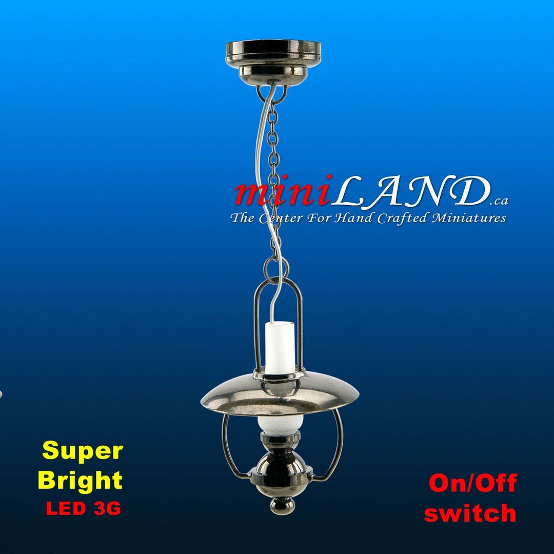 Miniature Lighting Led Battery Light Hanging Gunmetal Black Ceiling Oil ...